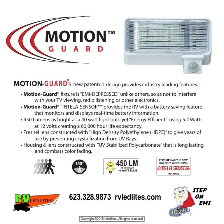 MOTION-GUARD, MG1000-450W, Black, RV Motion Sensor Light