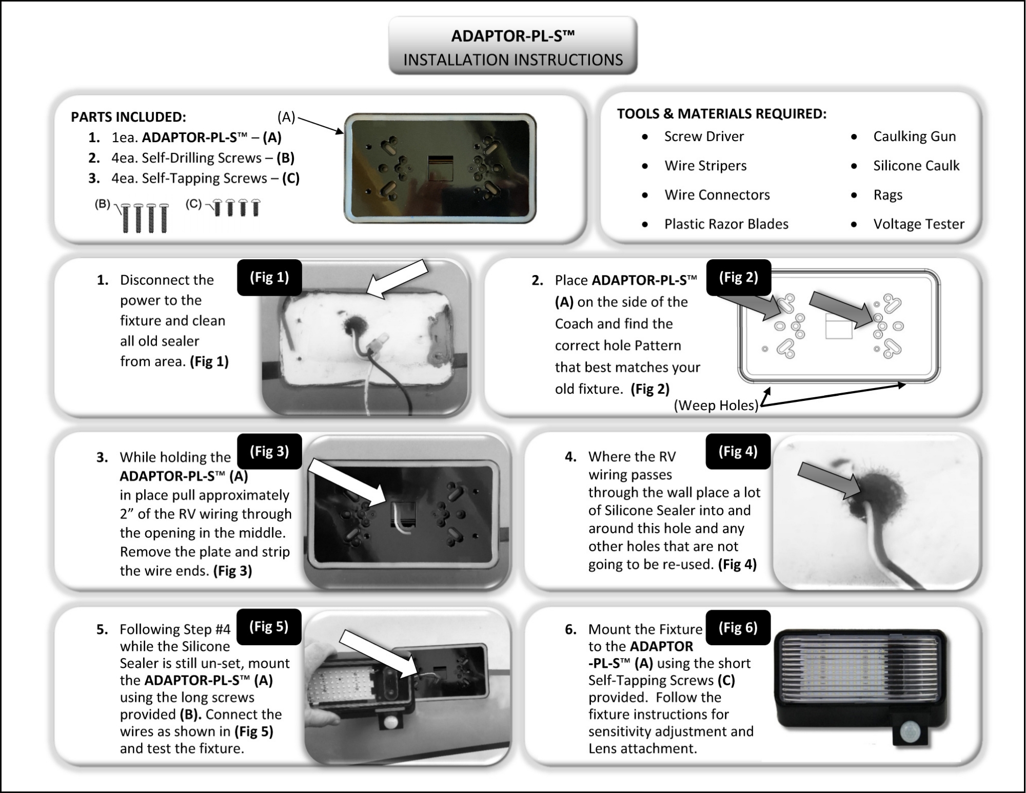 MOTION-GUARD®, MG1000-450B-SB™ , Black, RV Motion Sensor Light